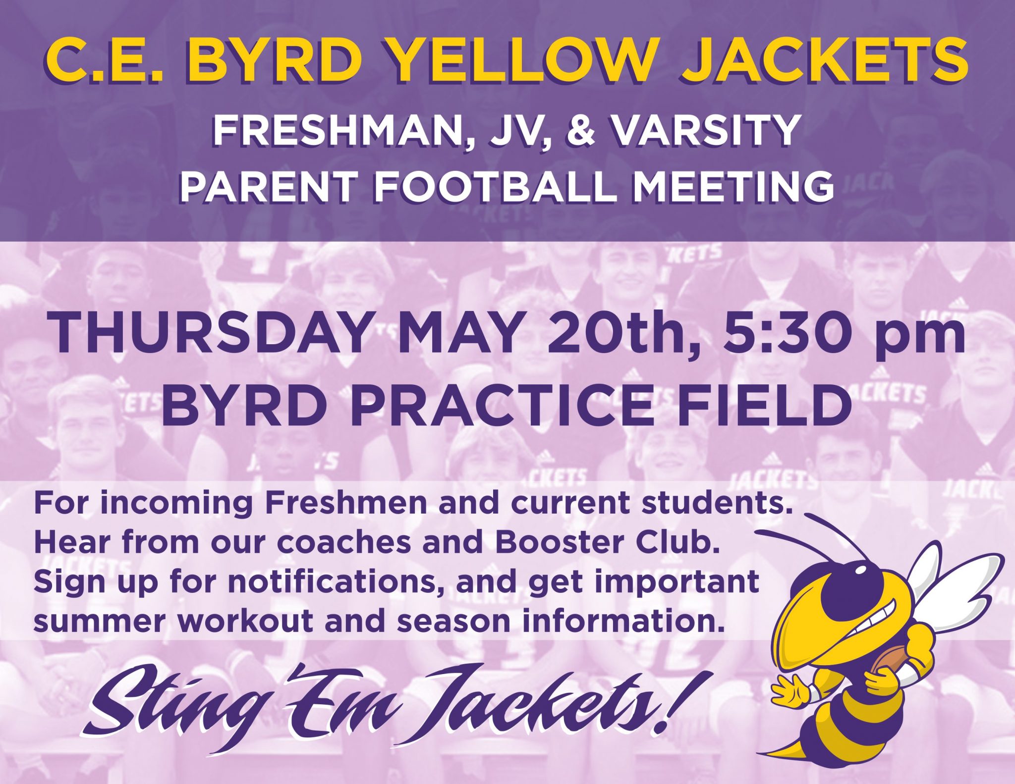 Byrd Football Parent’s Meeting | CE Byrd High School