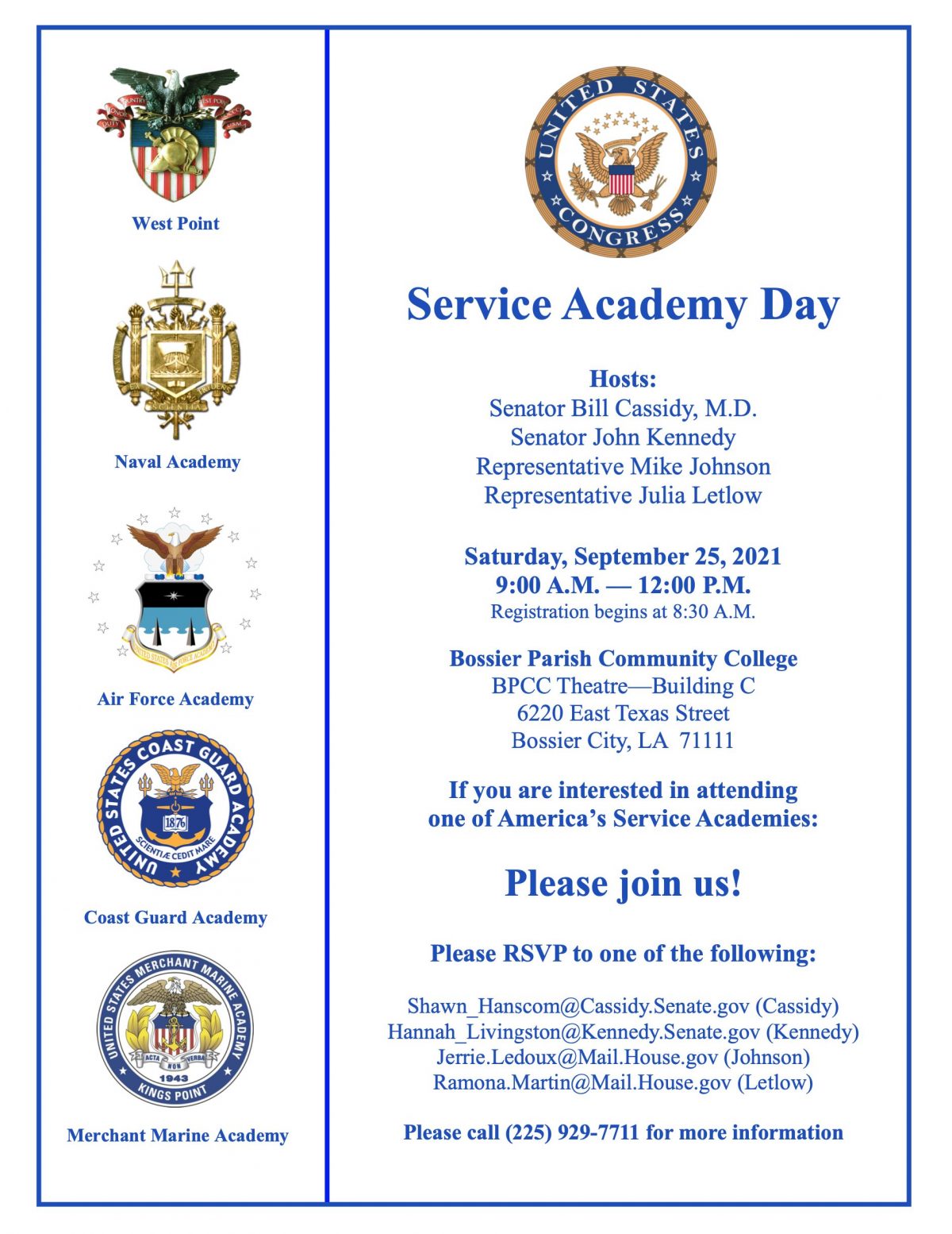 Service Academy Information | CE Byrd High School