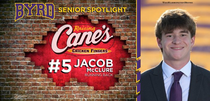 Raising Cane’s Senior Spotlight – No. 5 Jacob McClure | CE Byrd High School