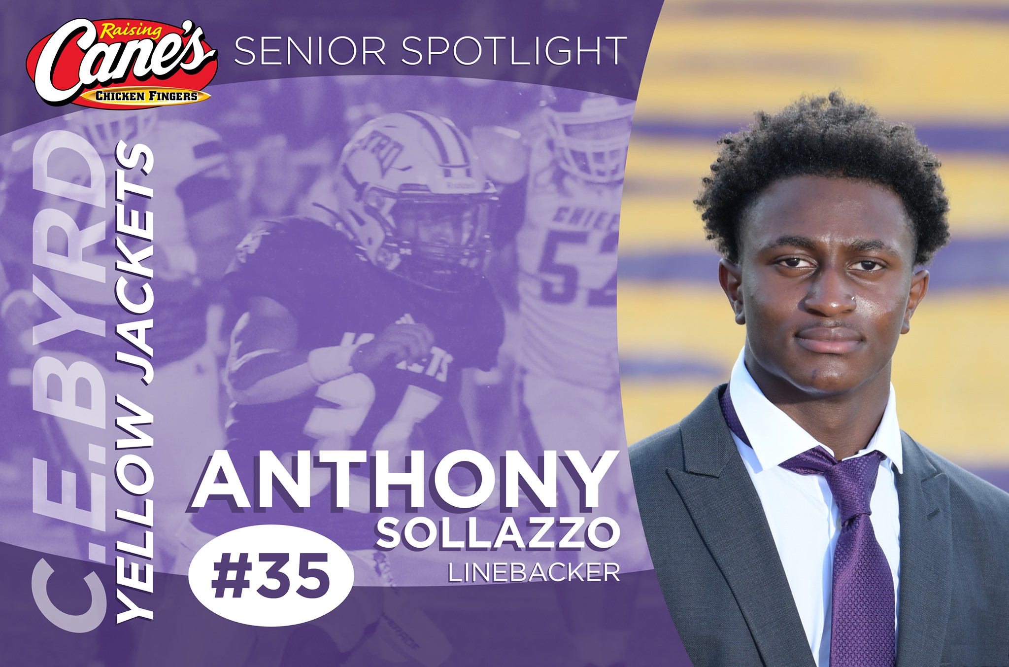 Raising Cane’s Senior Spotlight – No. 35 Anthony Sollazzo | CE Byrd ...