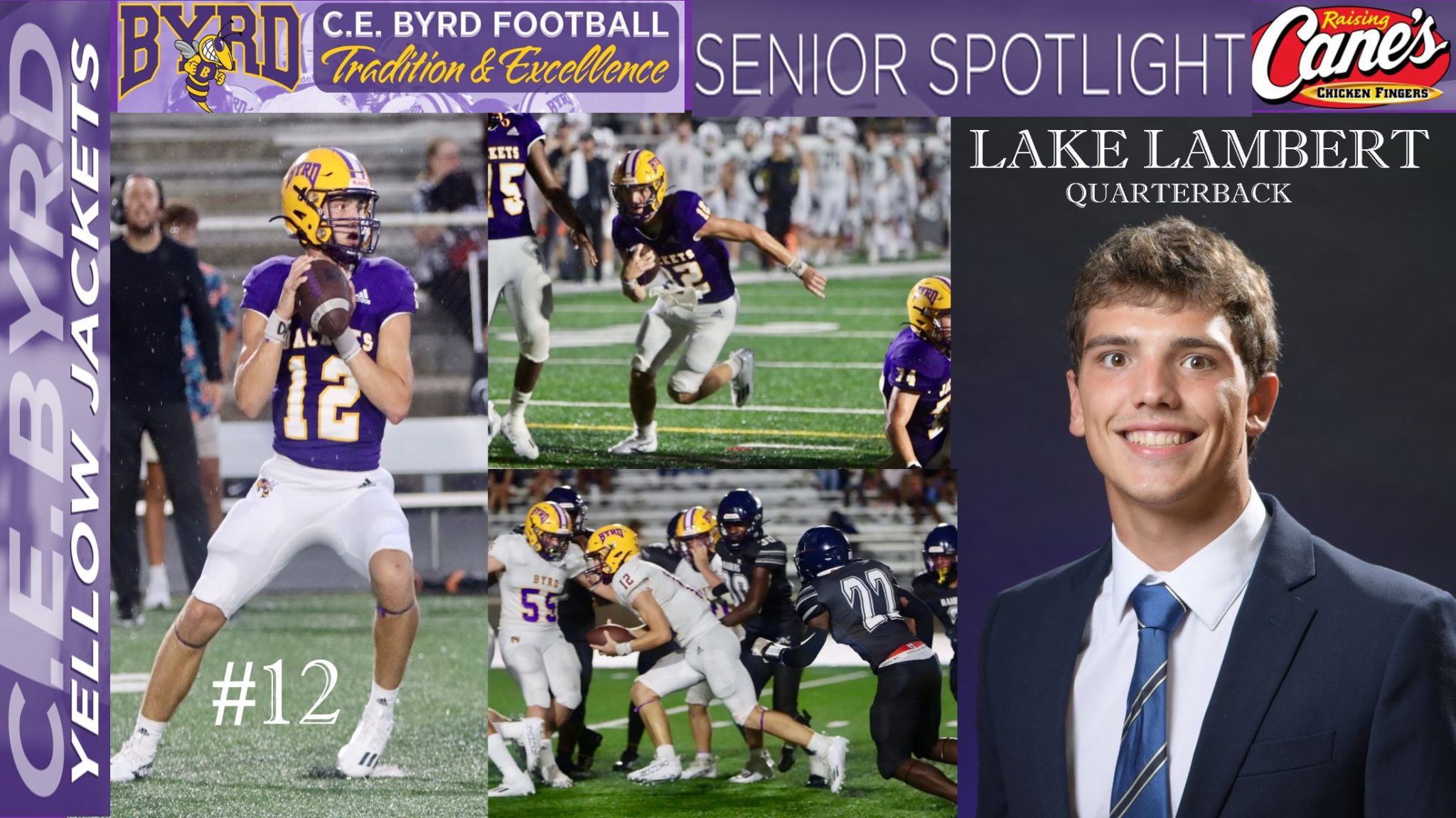 Raising Cane’s Senior Spotlight – No. 12 Lake Lambert | CE Byrd High School