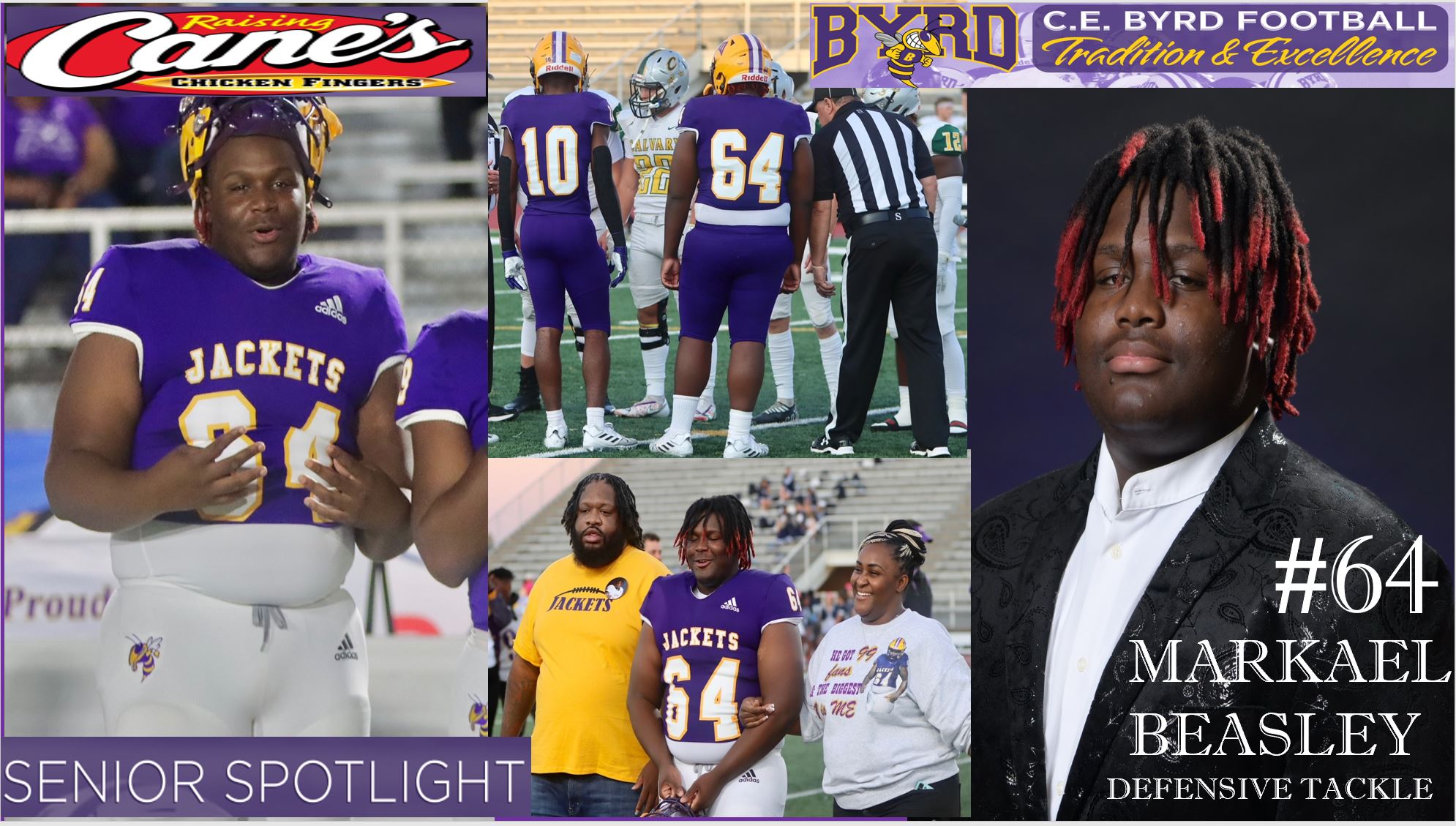 2022 Raising Cane’s Senior Spotlight – #64 Markael Beasley | CE Byrd ...