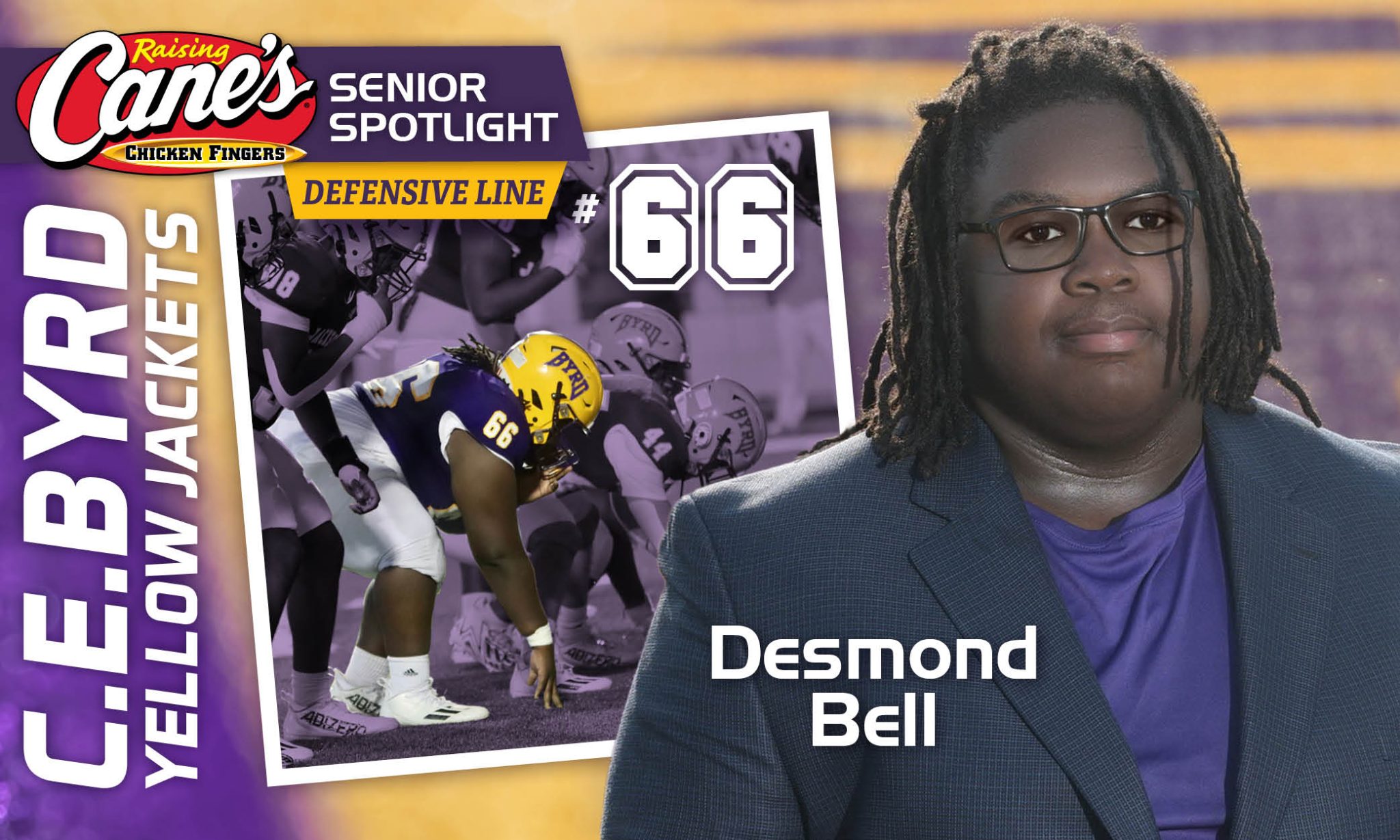 2023 Raising Cane’s Senior Spotlight – #66 Desmond Bell | CE Byrd High ...